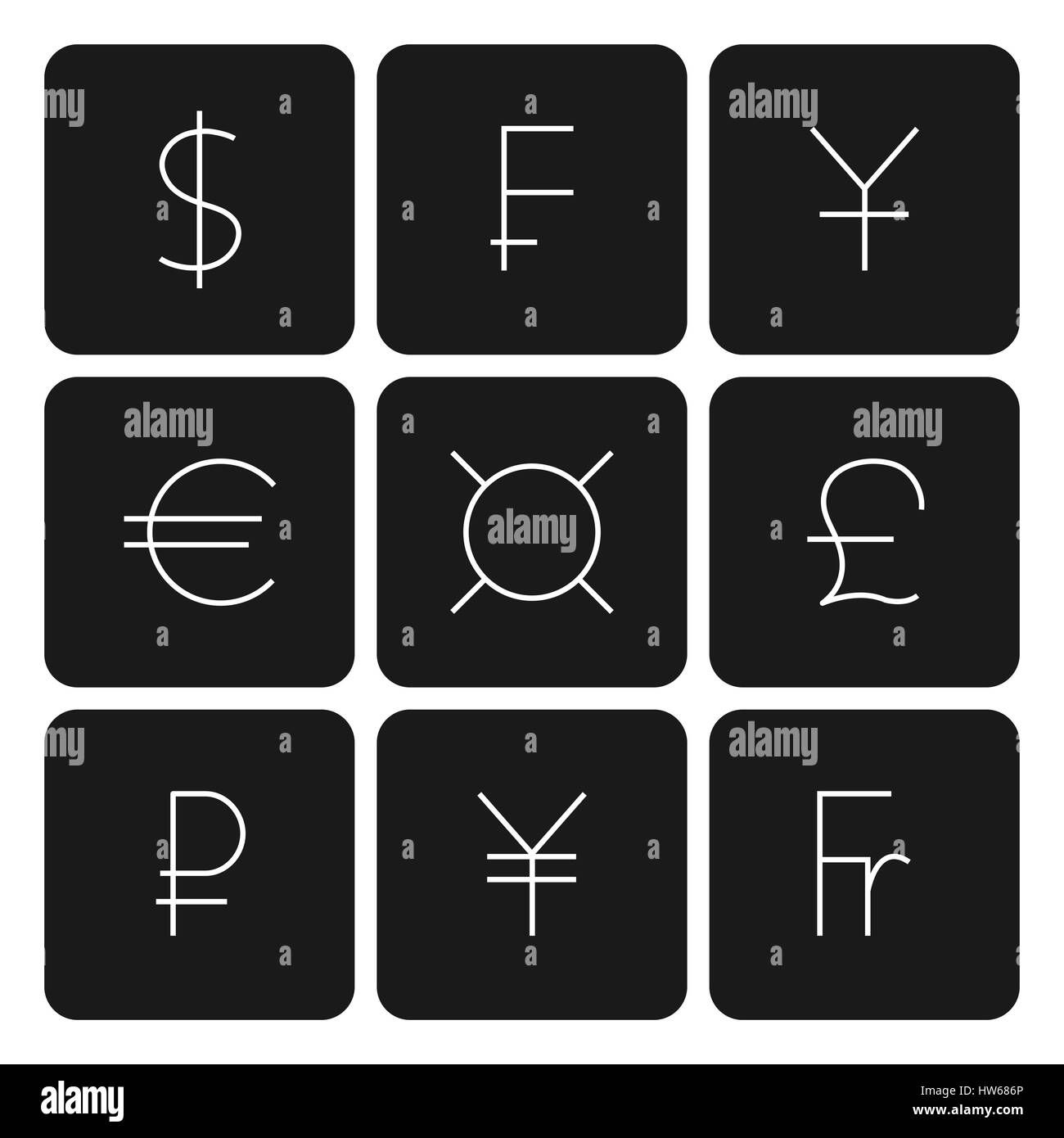 World Currency Symbols Vector Vectors High Resolution Stock Photography ...