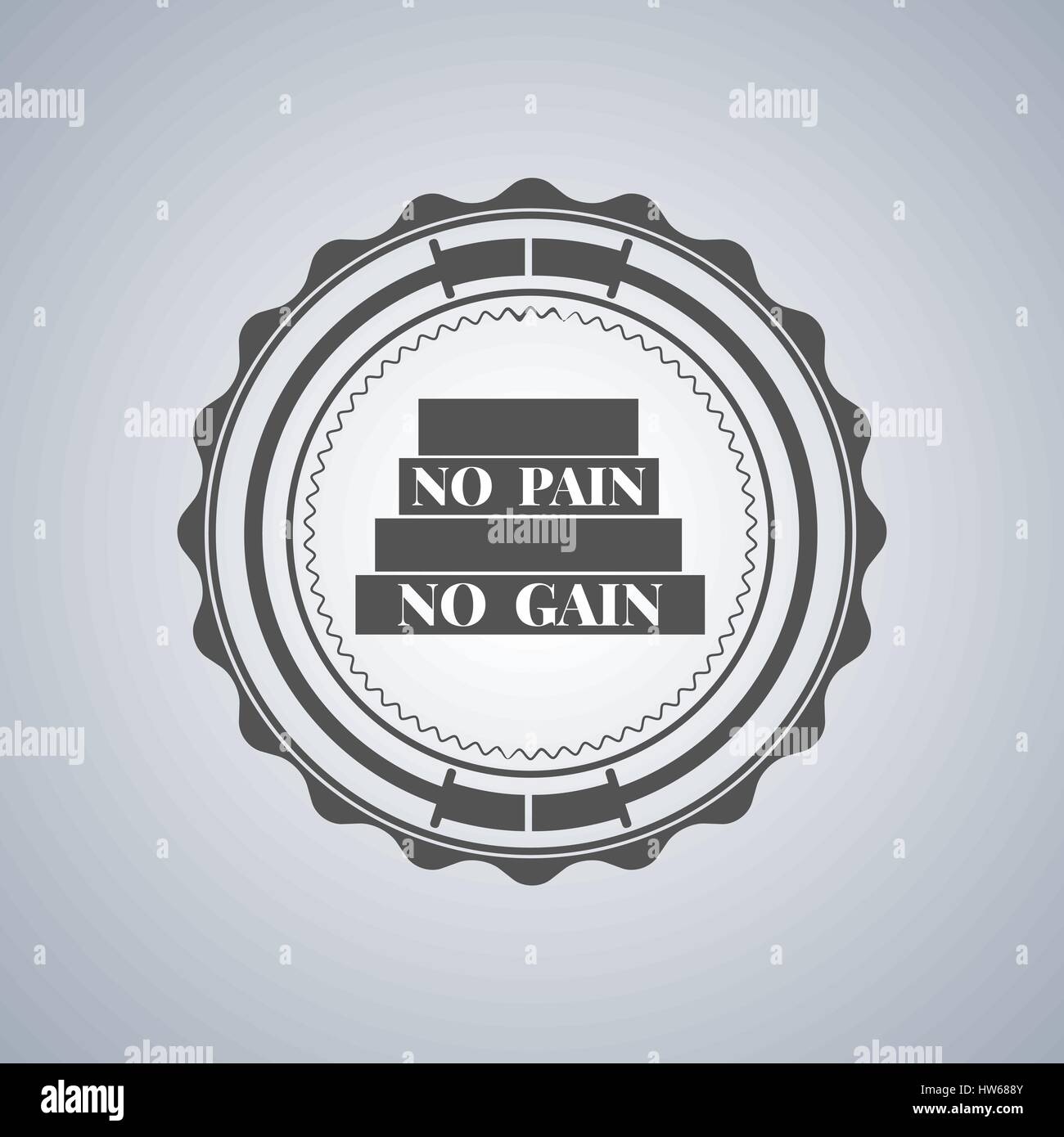 Grey sports emblem, logo, label for a fitness club, a gym, a sports ...