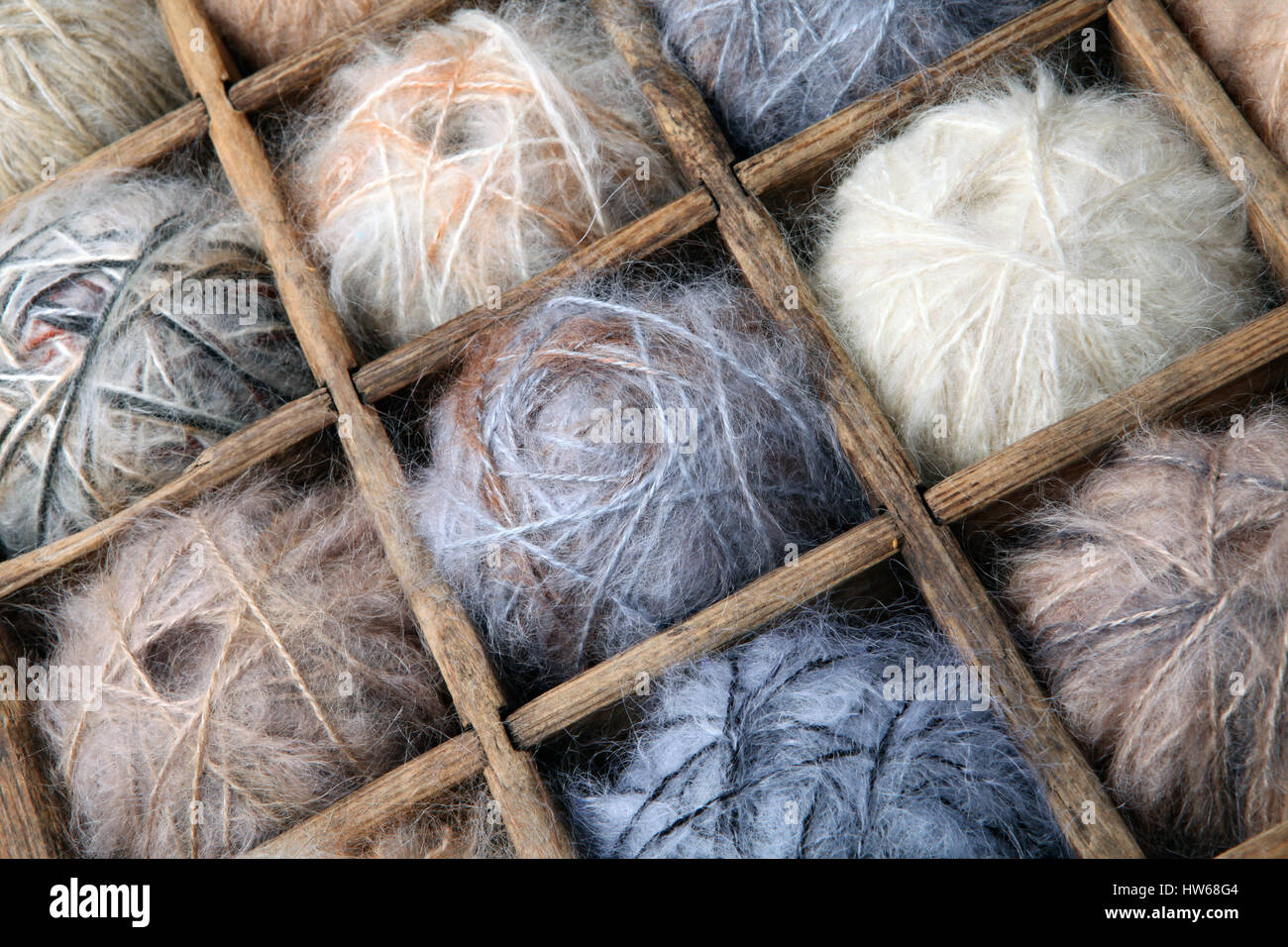 Image of colorful wool and mohair yarn collection Stock Photo - Alamy
