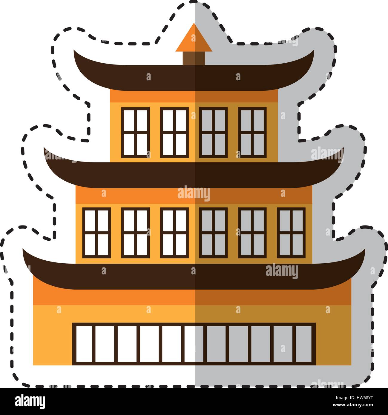 asian building castle icon Stock Vector Image & Art - Alamy