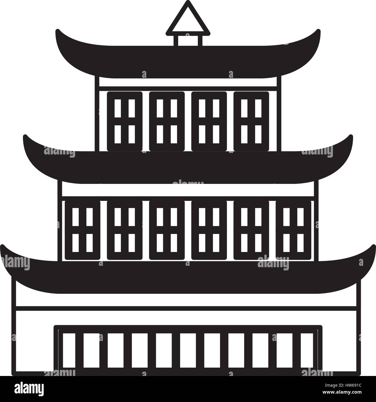 asian building castle icon Stock Vector Image & Art - Alamy