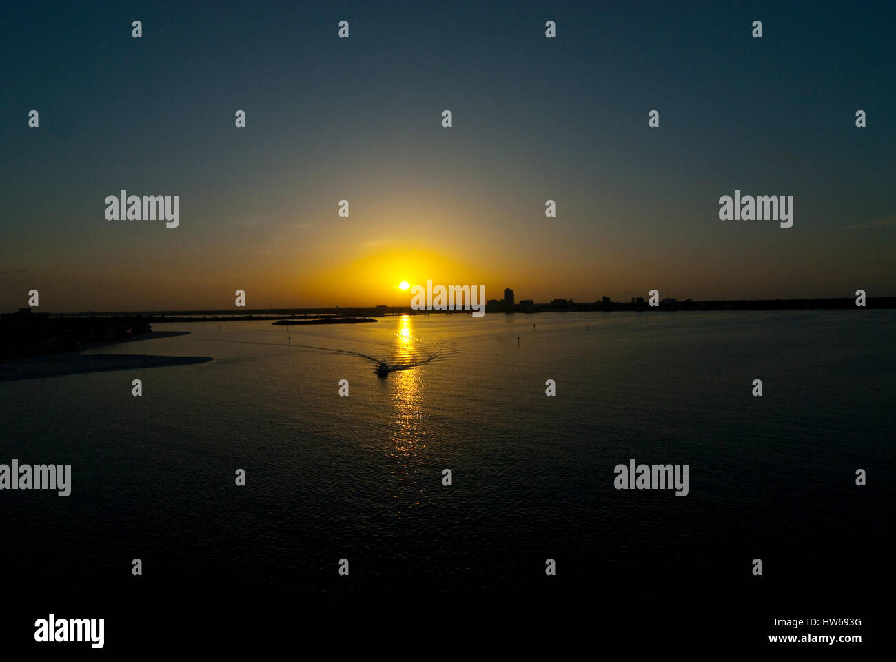 sunset from bridge to ocean Stock Photo - Alamy