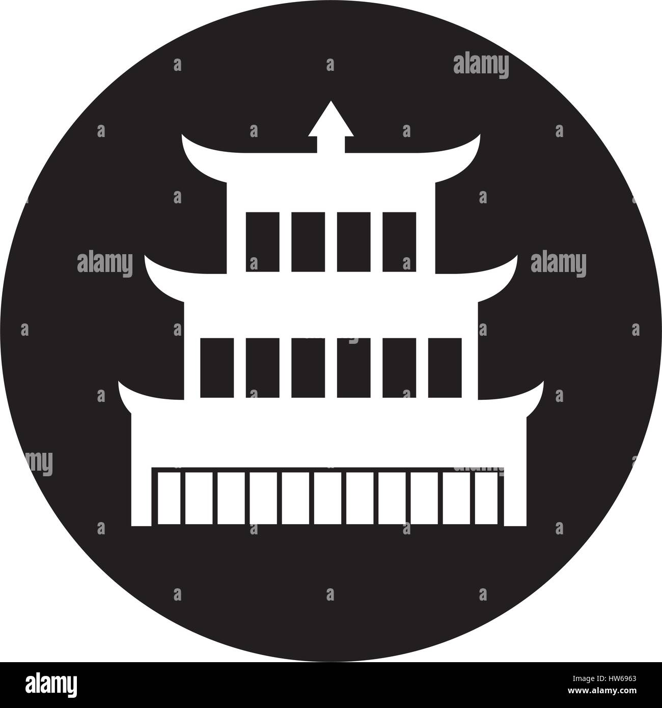 asian building castle icon Stock Vector Image & Art - Alamy