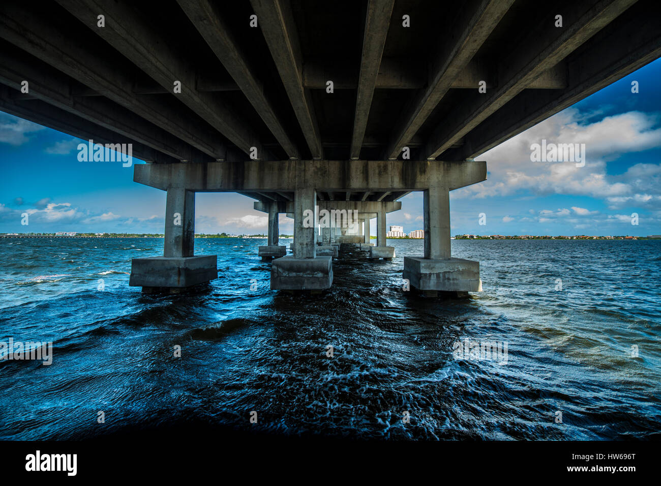 sea under bridge Stock Photo - Alamy