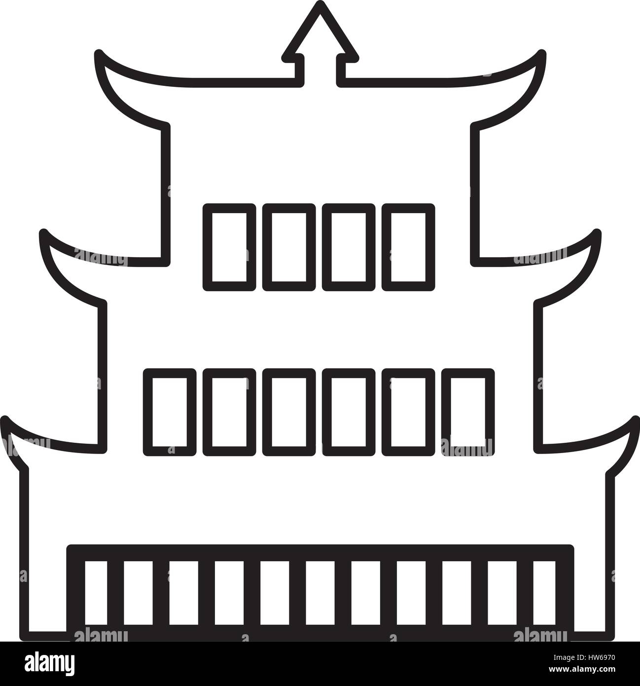 asian building castle icon Stock Vector Image & Art - Alamy