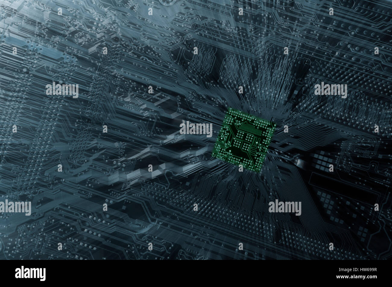 Computer circuit board, illustration Stock Photo - Alamy