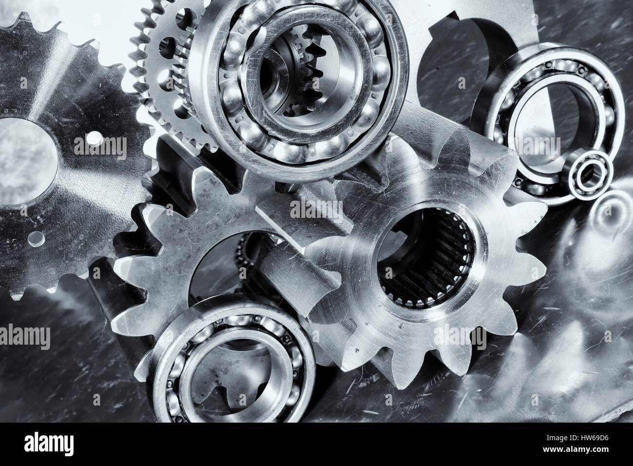 Metal cogs, close up Stock Photo - Alamy