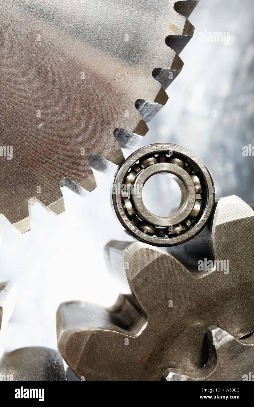 Metal cogs, close up Stock Photo - Alamy