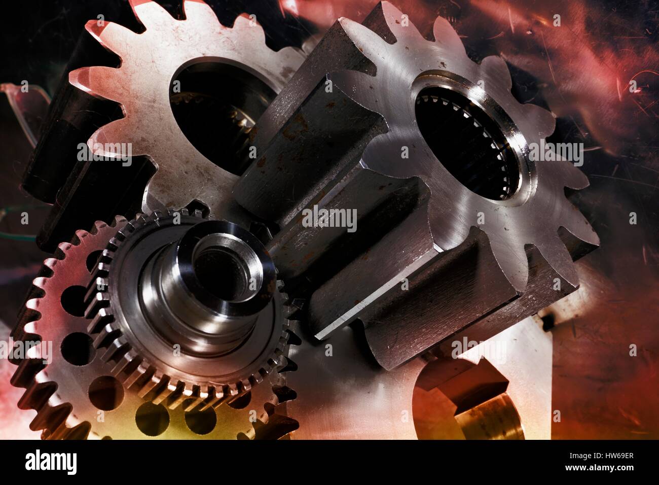 Metal cogs, close up Stock Photo - Alamy