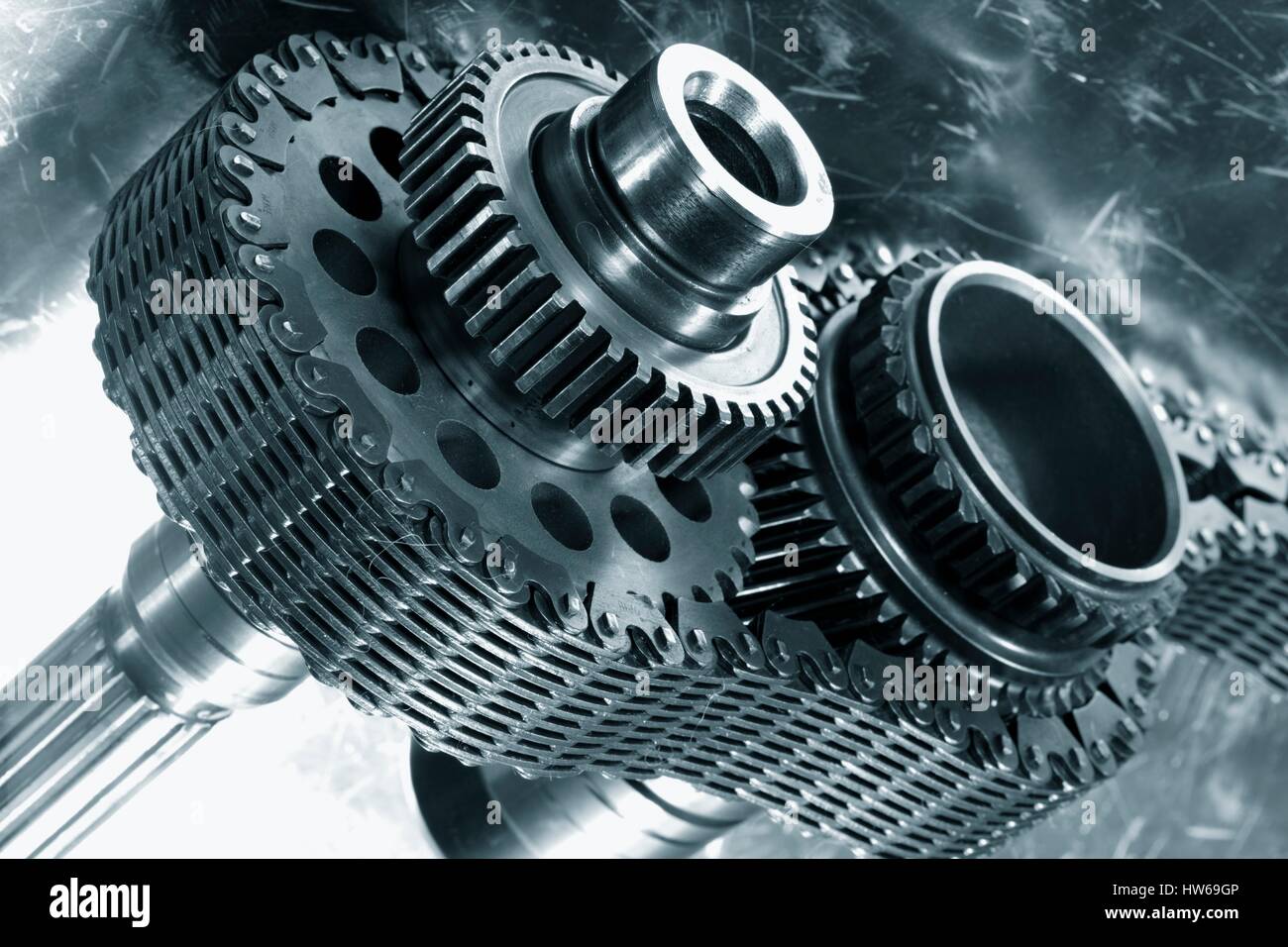Metal cogs, close up Stock Photo - Alamy