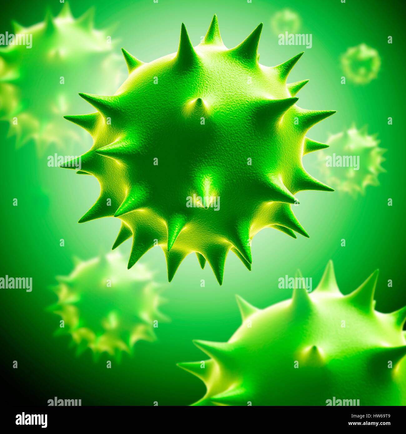 Illustration of norovirus virus particles Stock Photo - Alamy