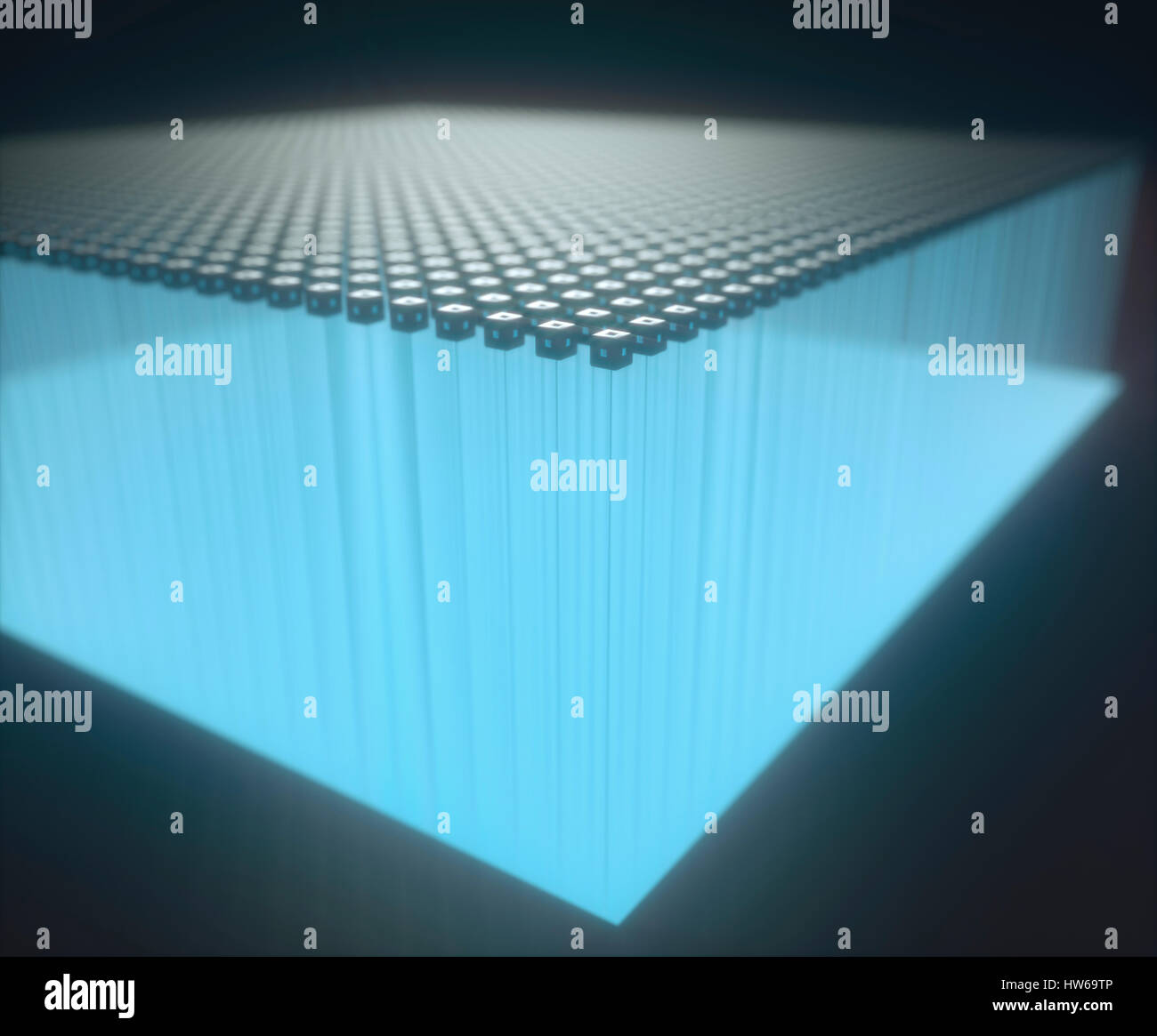 Illuminated blue cubes, illustration Stock Photo - Alamy