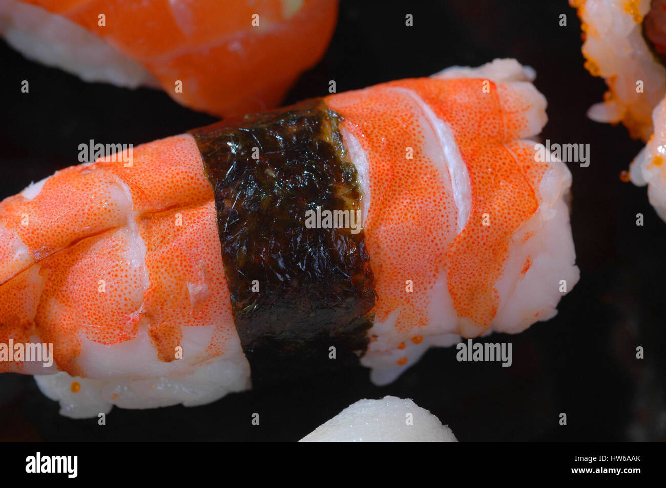 shrimp seafood sushi Stock Photo - Alamy