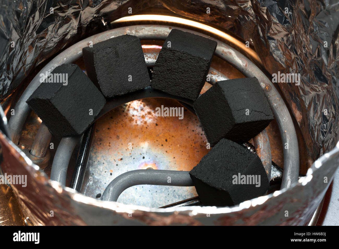 Hot coals hookah on background hi-res stock photography and images - Alamy