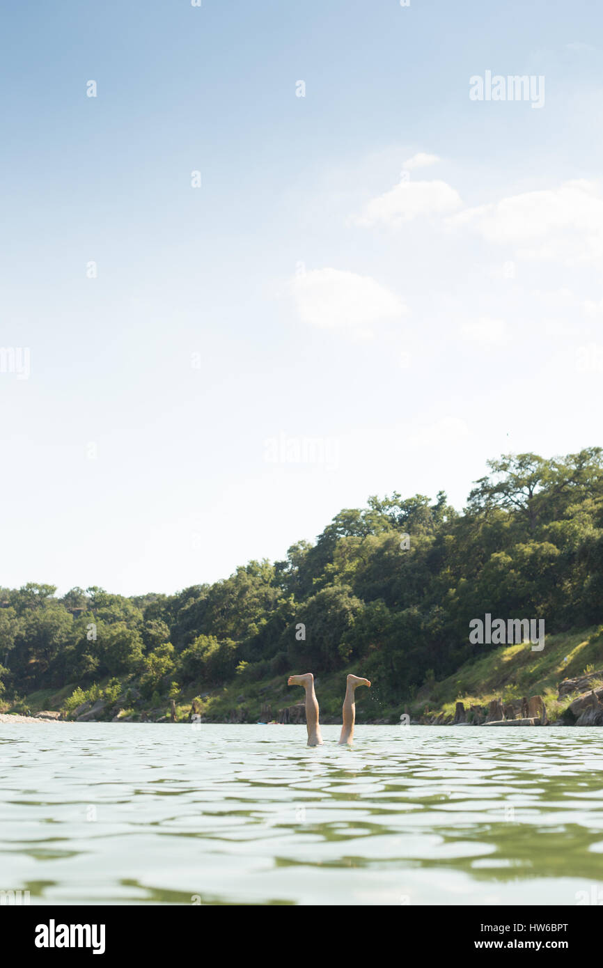 Summer underwater handstand hi-res stock photography and images - Alamy