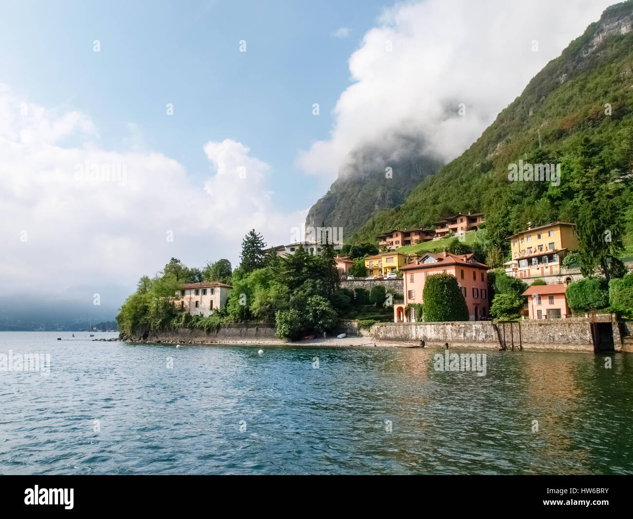 Menaggio, Italy - august 25, 2015: Menaggio view with perspective and ...