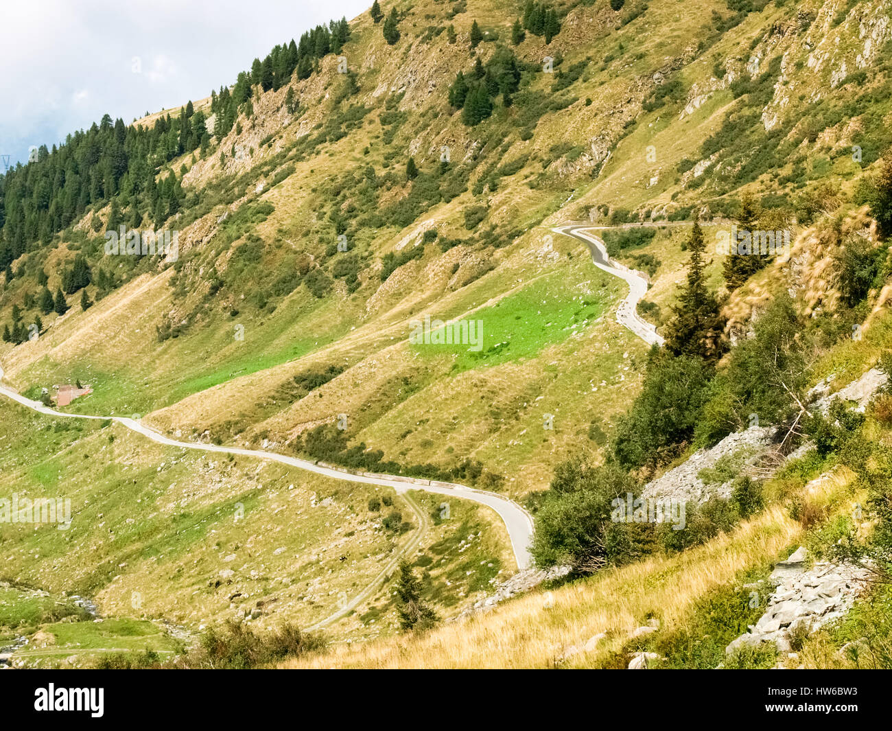Passo San Marco, Italy - August 25, 2015: view from the peak of the ...