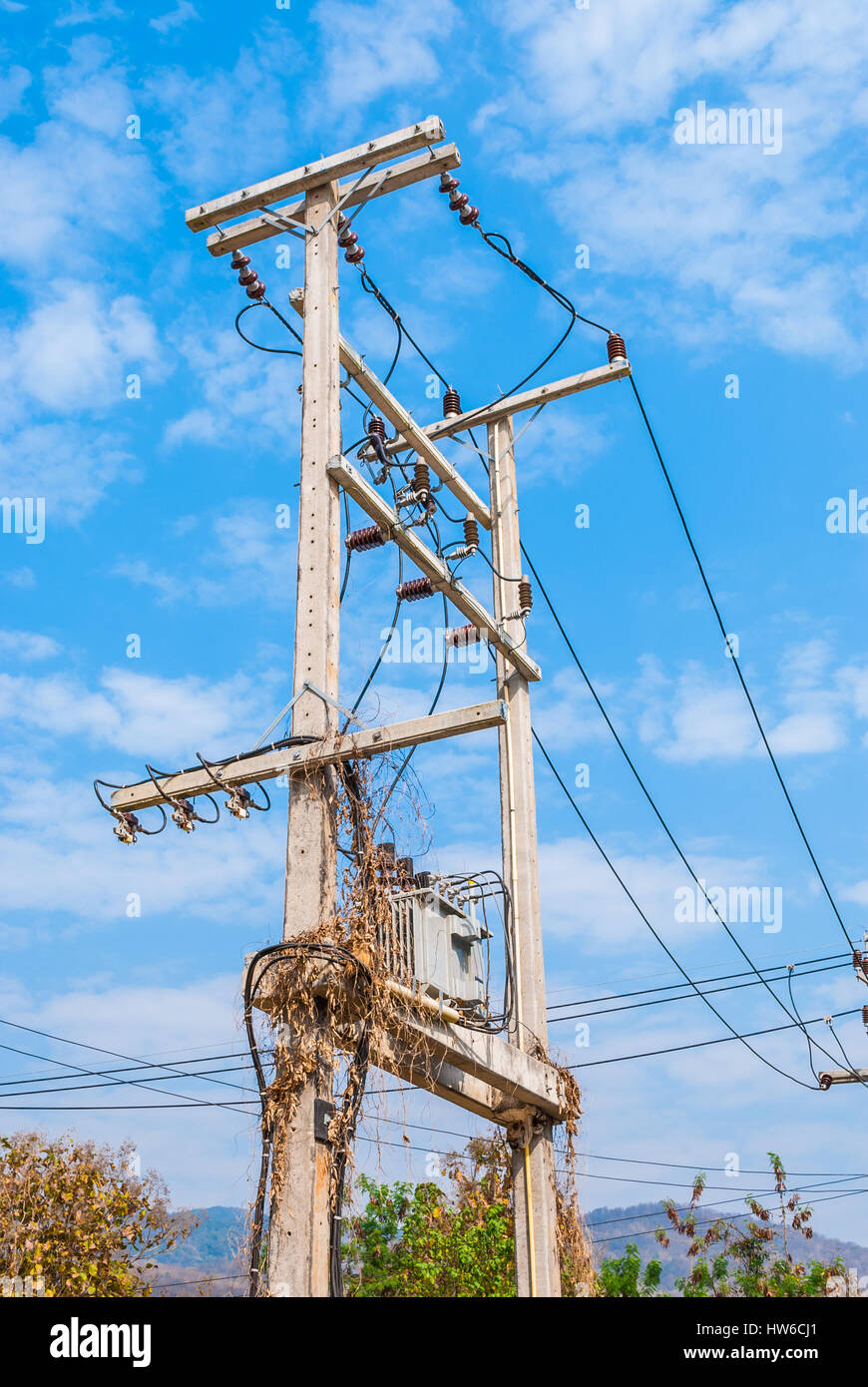 Concrete electric tower with transformer hi-res stock photography and ...