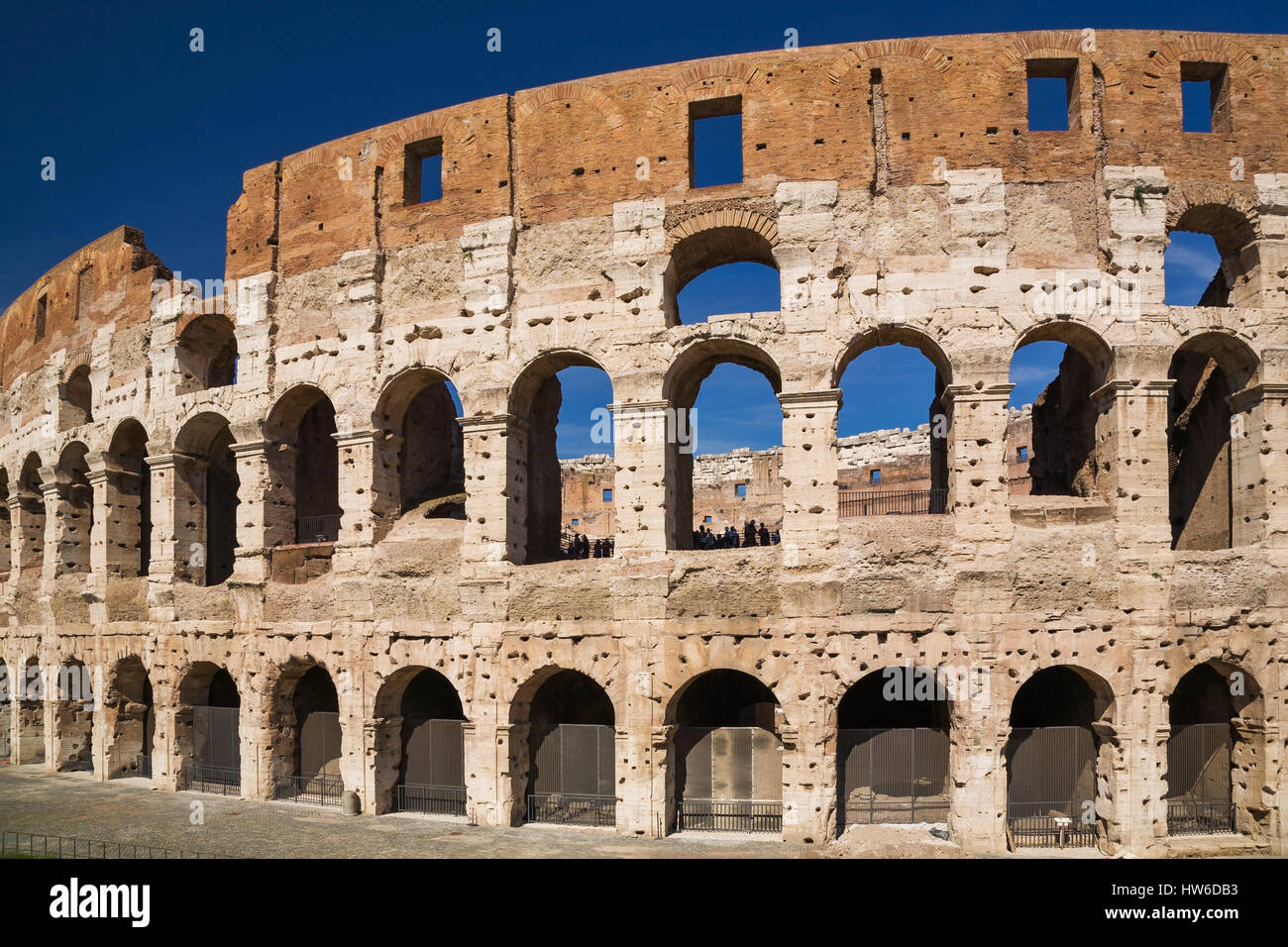 Exterior view of the Colosseum ruins in Rome, Italy, Europe ok Stock ...