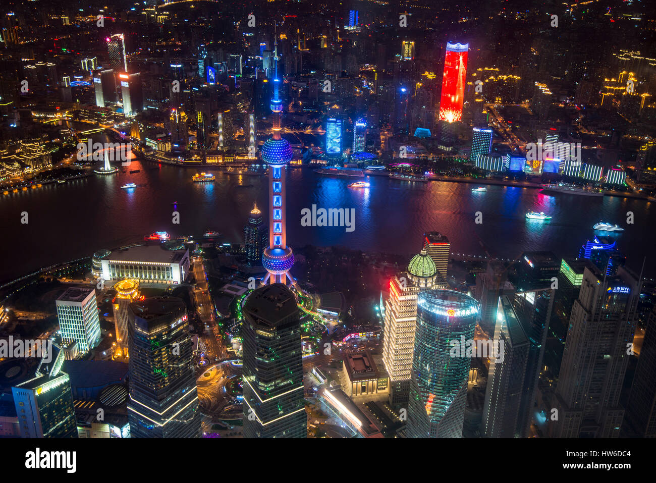 Shanghai aerial view urban hi-res stock photography and images - Alamy