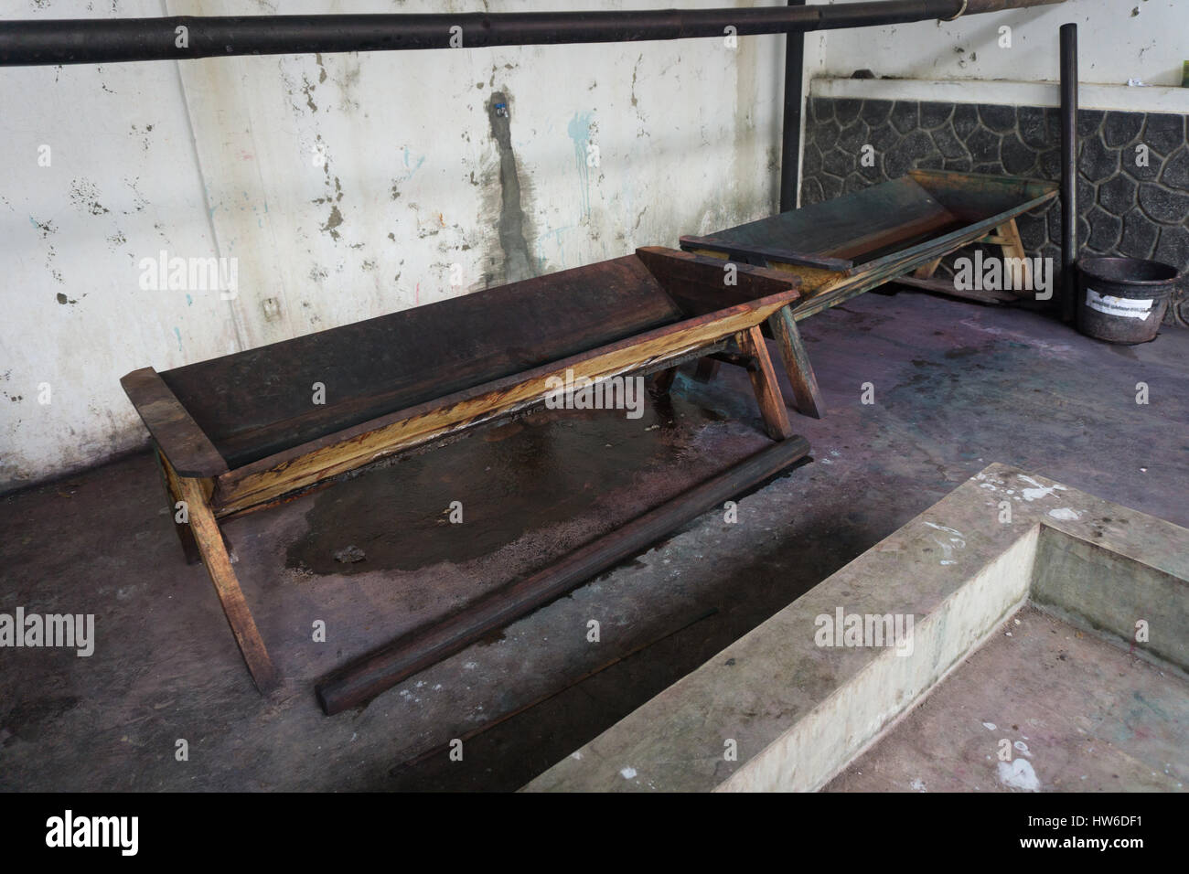 A tub made from wood for Batik processing for washing batik fabric ...