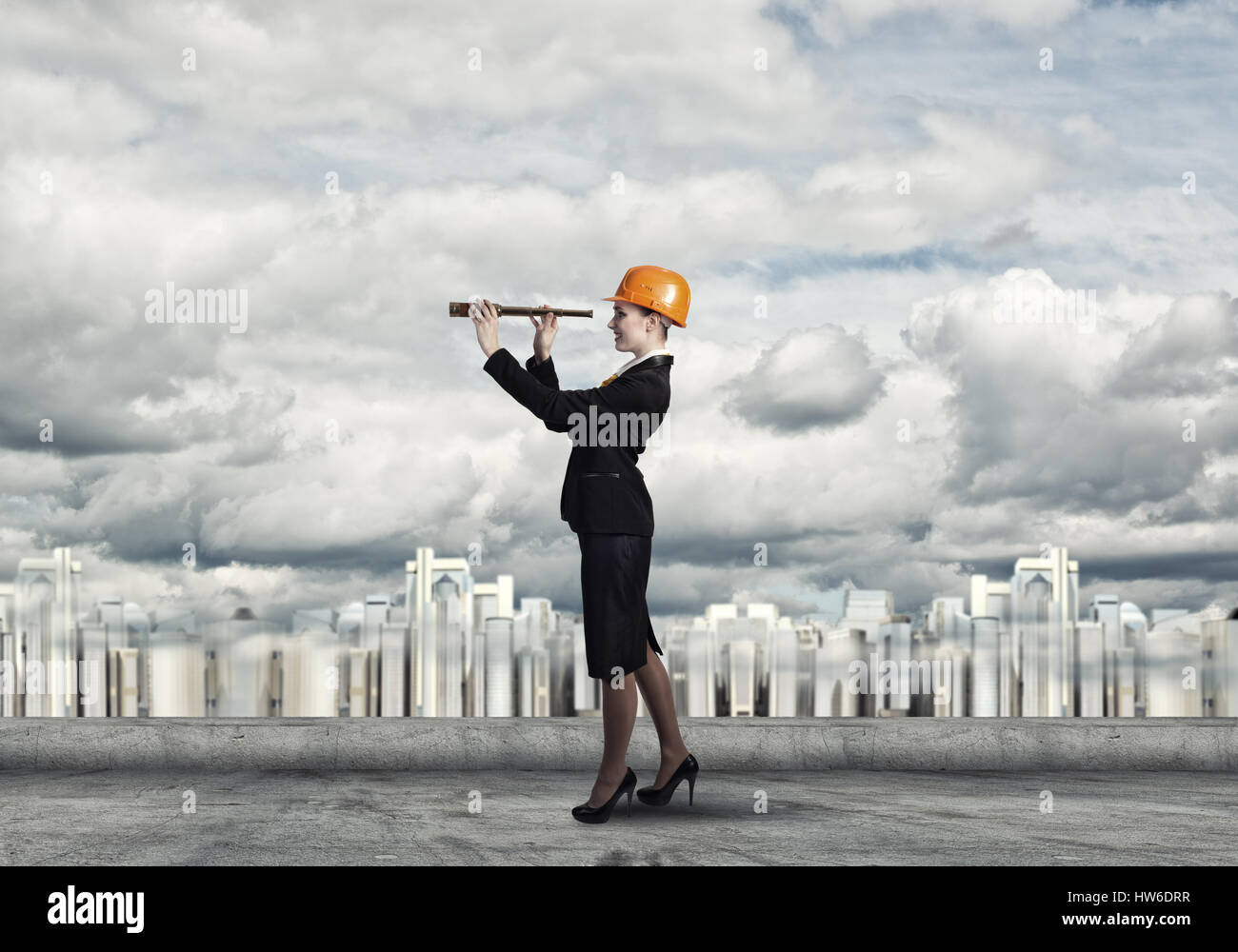 Engineer woman and pipe hi-res stock photography and images - Alamy