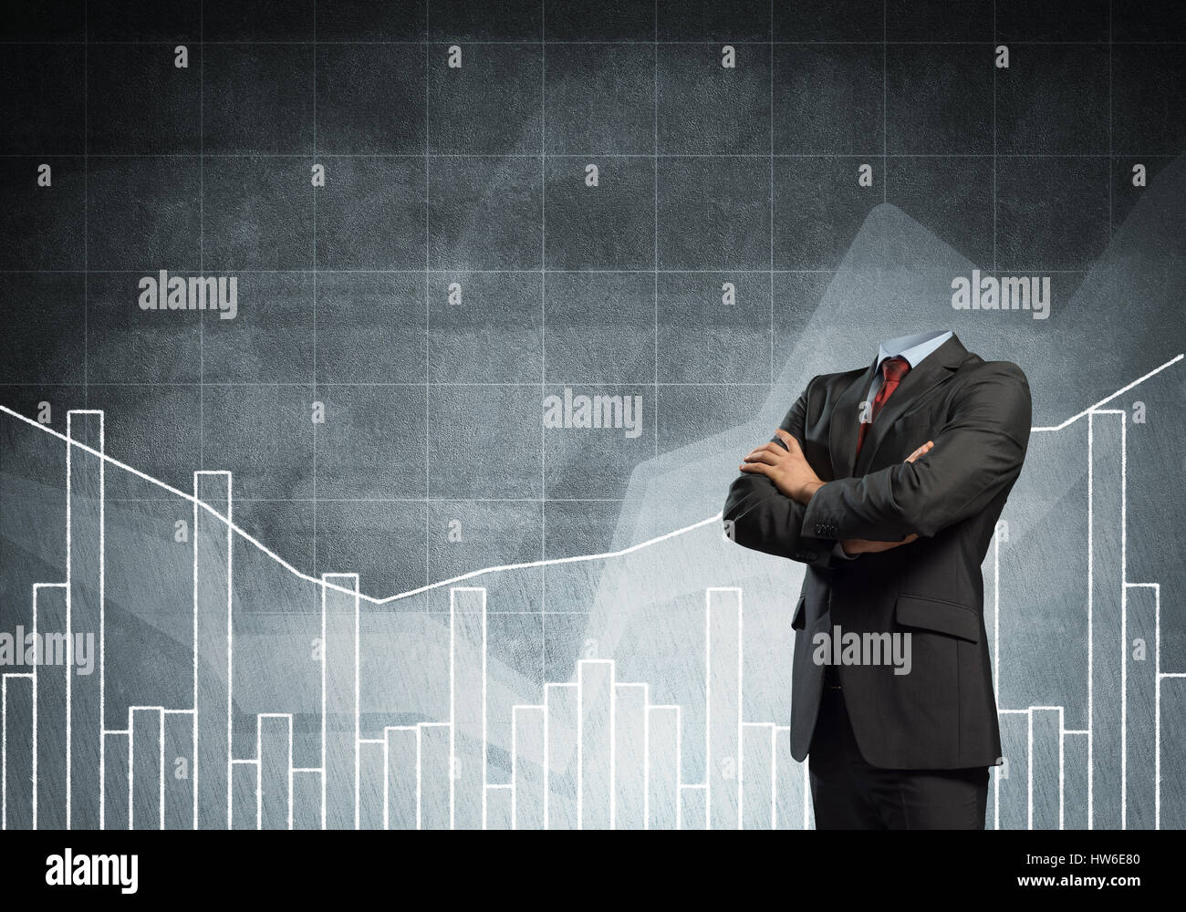 Businessman without head Stock Photo - Alamy