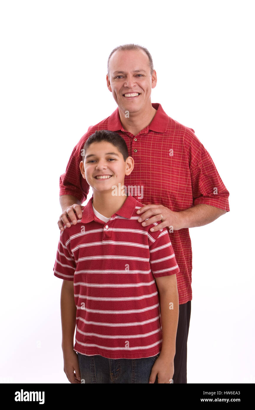Mexican american father and son hi-res stock photography and images - Alamy