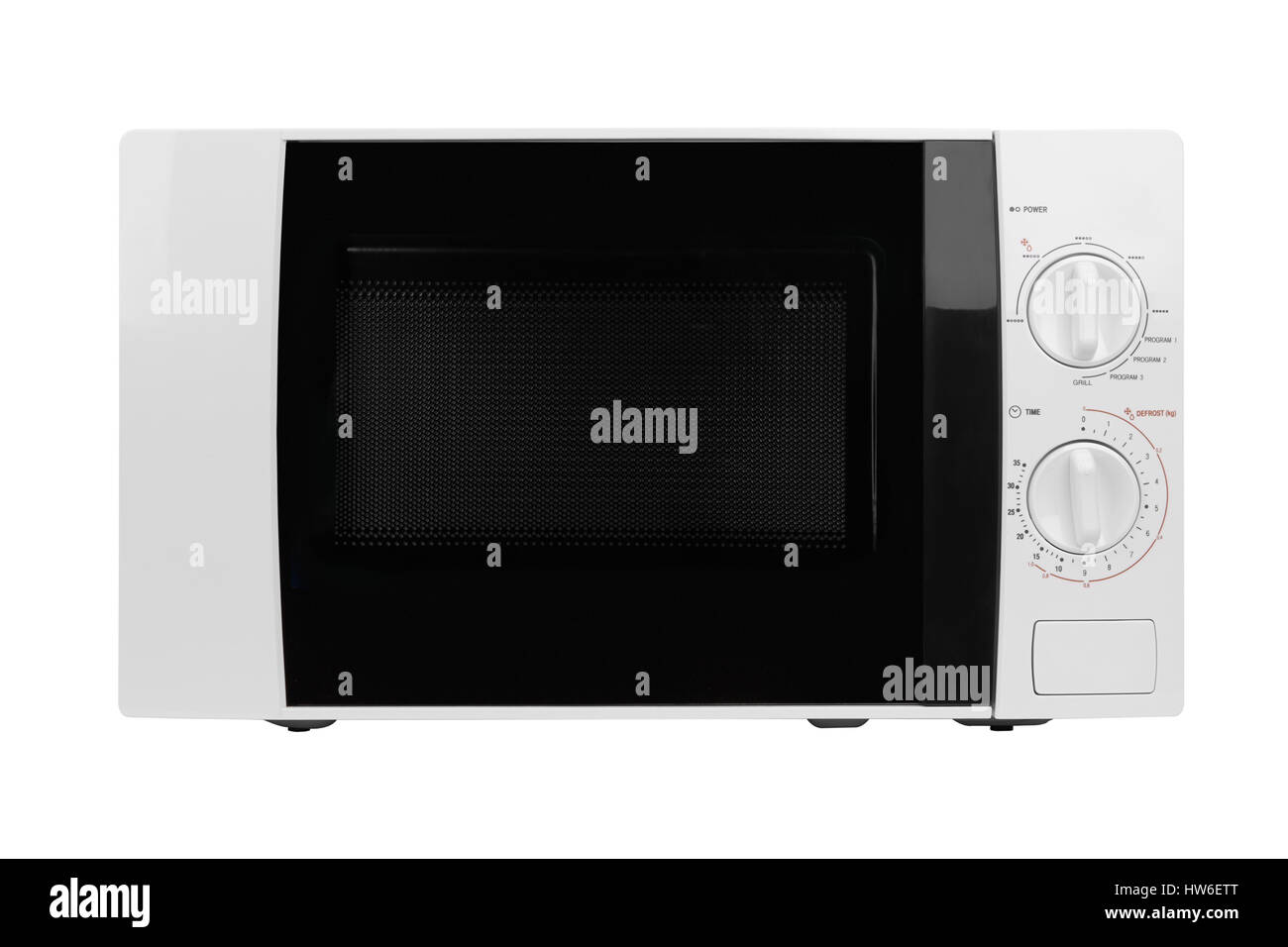 closed microwave isolated on a white background Stock Photo - Alamy