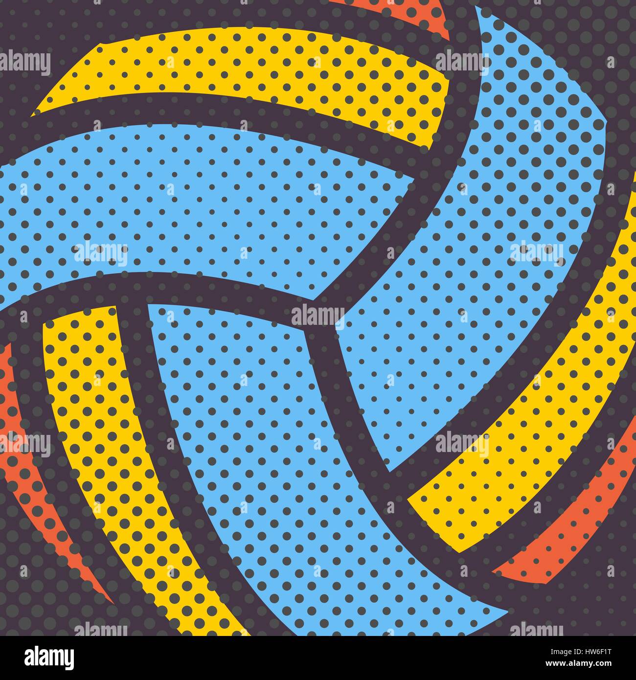Sports background Ball for the game of volleyball, halftone effect and ...