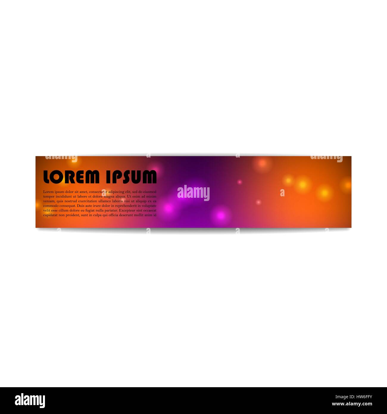 Horizontal rectangular web banner, bright blurred background with space ...