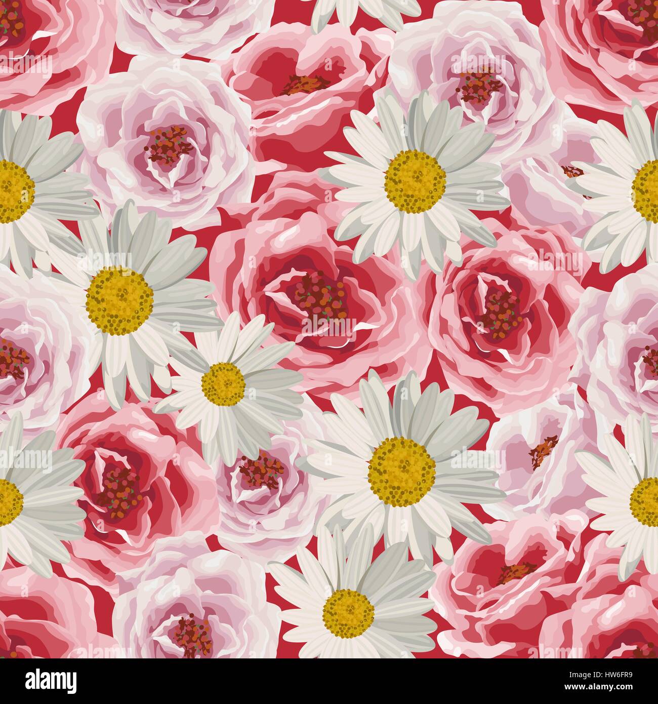 Seamless pattern flowers Stock Vector Image & Art - Alamy
