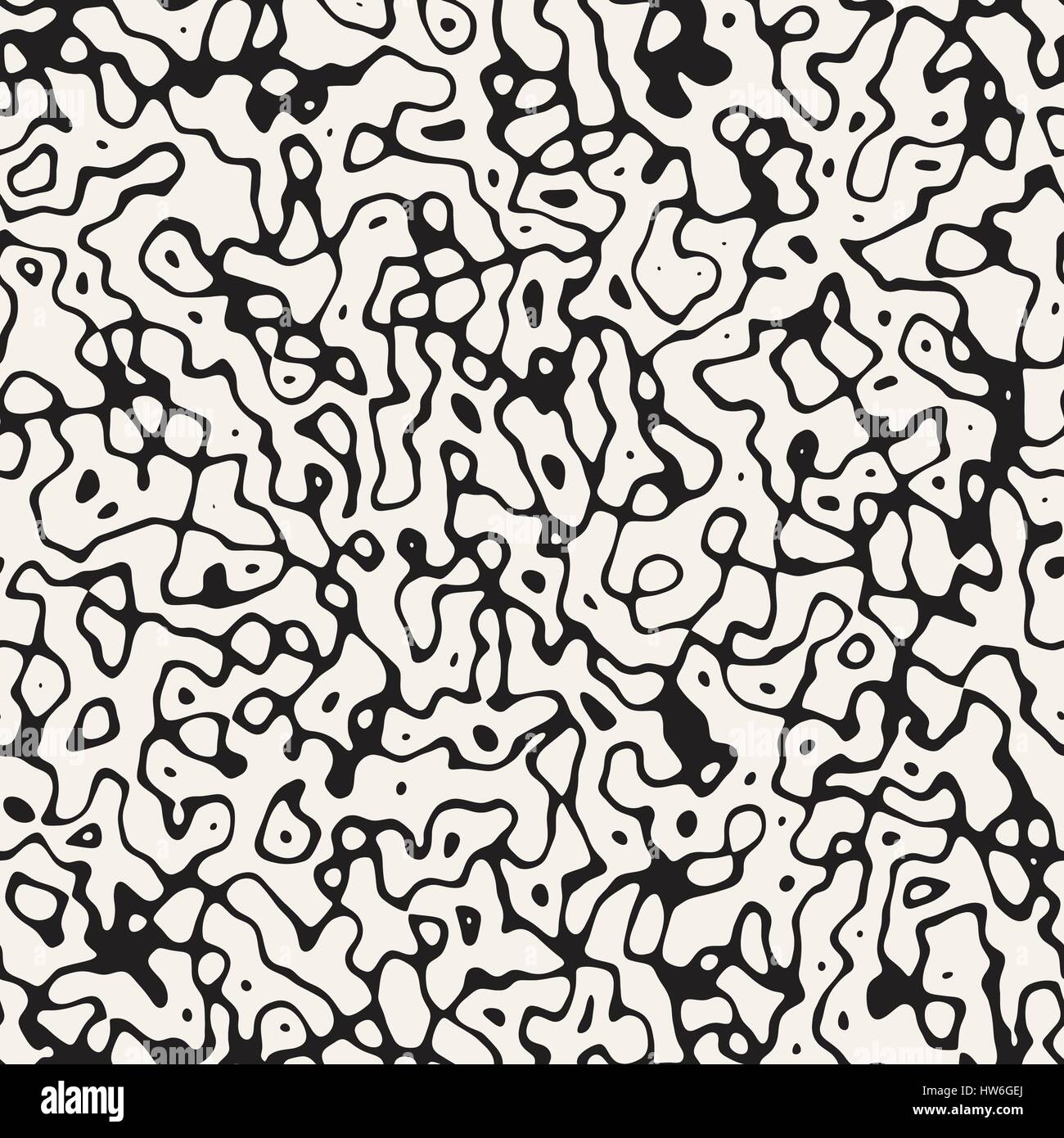 Retro Grungy Noise Texture. Vector Seamless Black and White Pattern ...