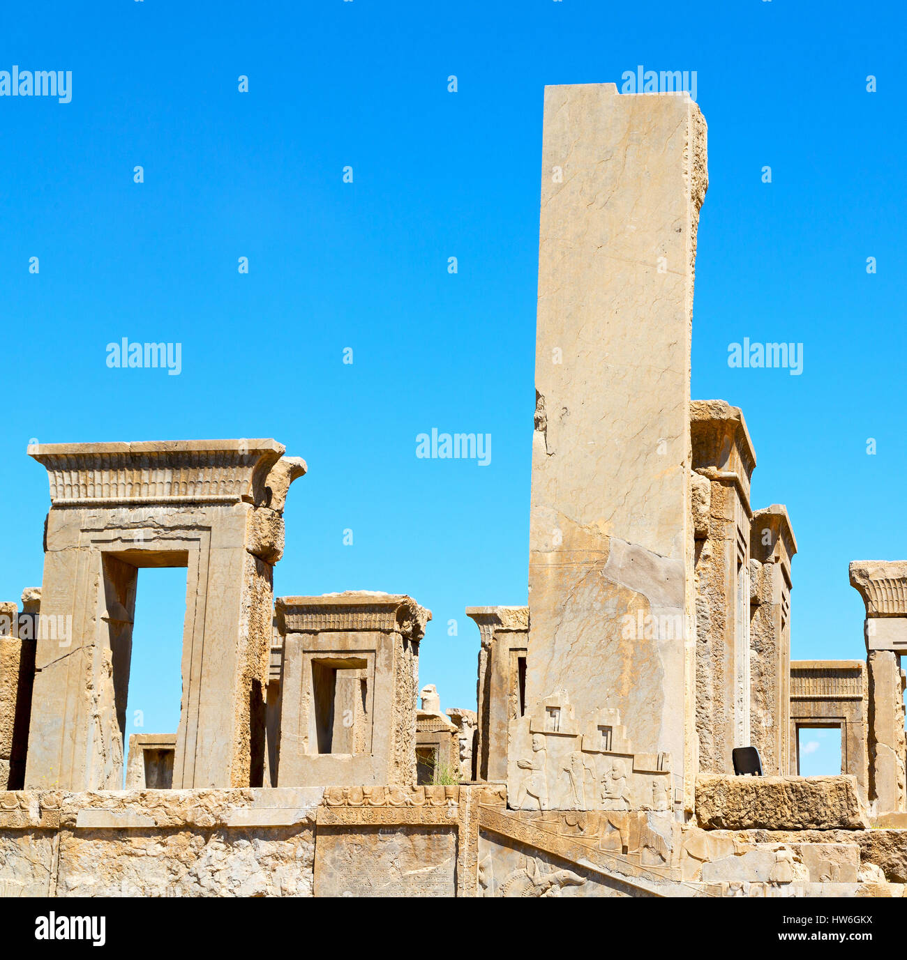 blur in iran persepolis the old ruins historical destination monuments ...