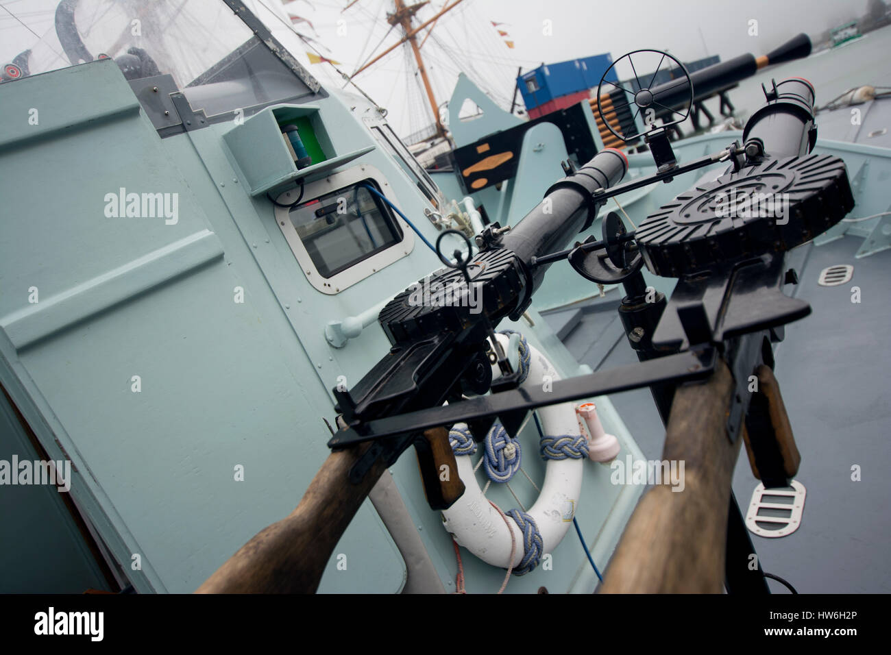 On board the WW2 British MTB, Motor Torpedo Boat Stock Photo - Alamy