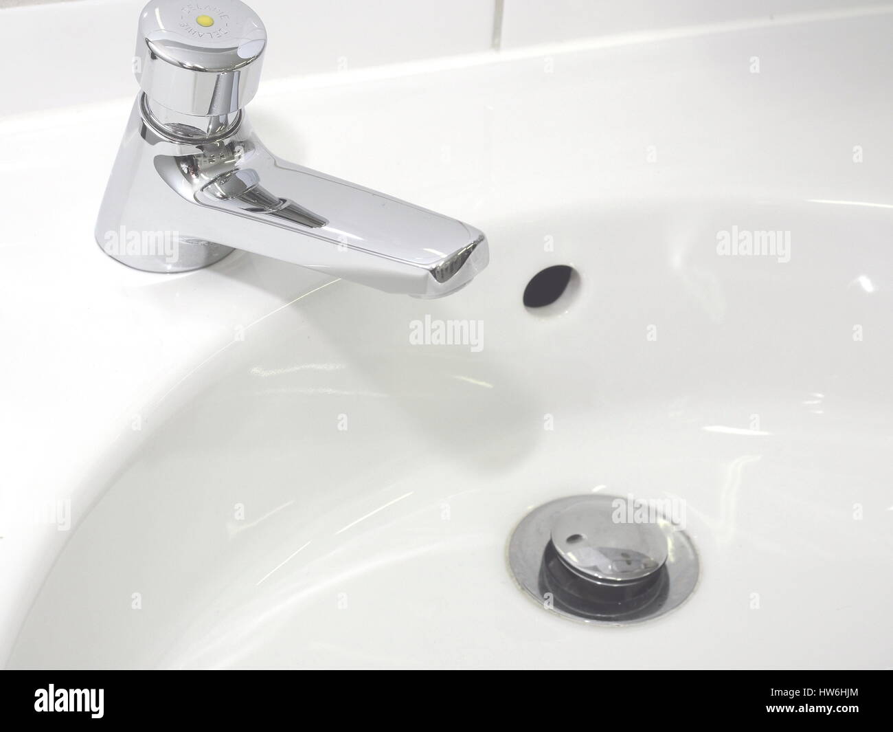 Melbourne, Australia, 2015, August 7: Hand wash basin and spout in a ...