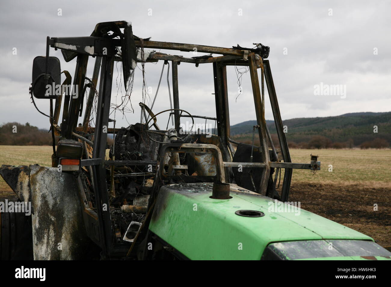Burnt out tractor hi-res stock photography and images - Alamy