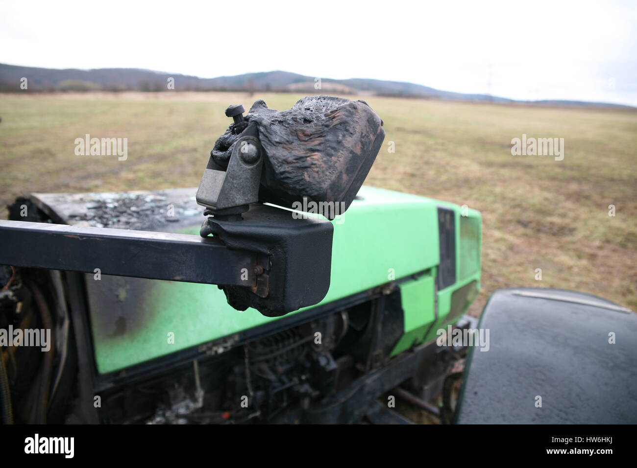 Burned tractor hi-res stock photography and images - Alamy