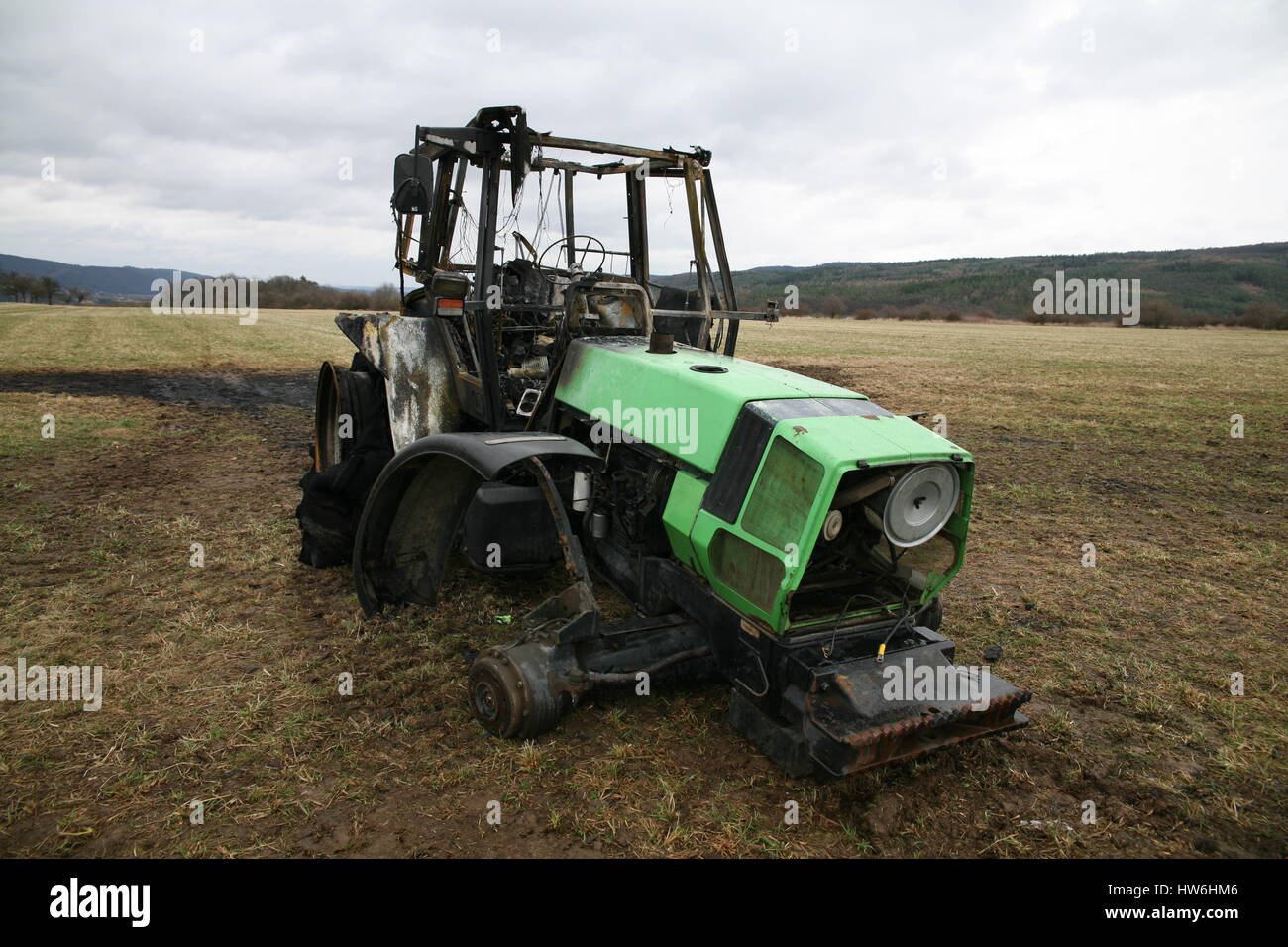 Burnt out tractor hi-res stock photography and images - Alamy