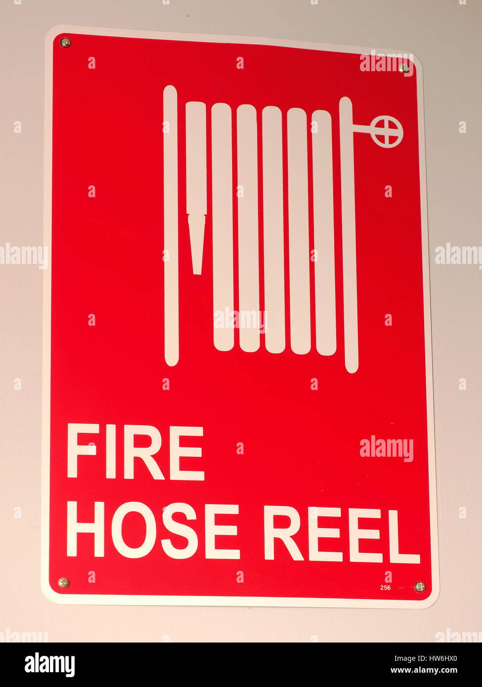 Fire hose reel sign Stock Photo - Alamy