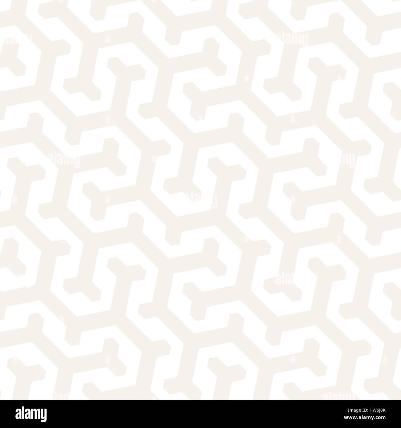 Vector Seamless Interlacing Lines Pattern Repeating Geometric Background With Hexagonal Lattice