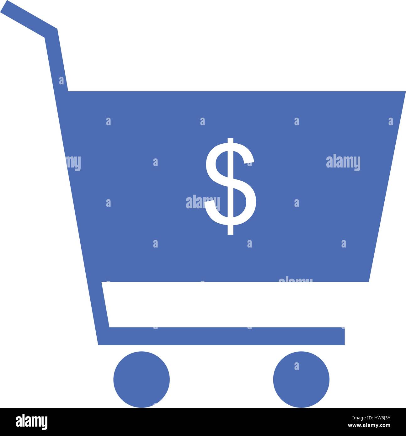 shopping cart icon illustrated on a white background in vector Stock ...