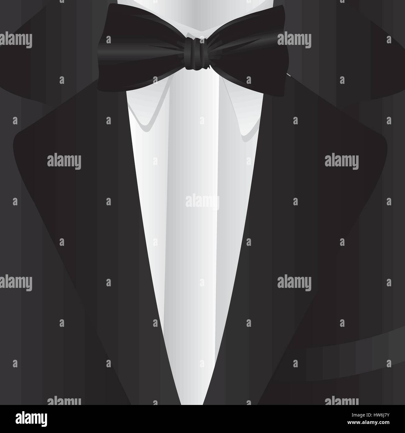 Wearing shirt and bow tie Stock Vector Images - Alamy