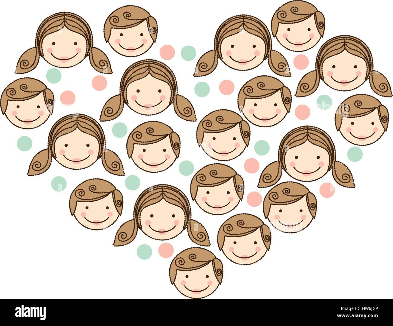 people together inside the heart icon Stock Vector Image & Art - Alamy