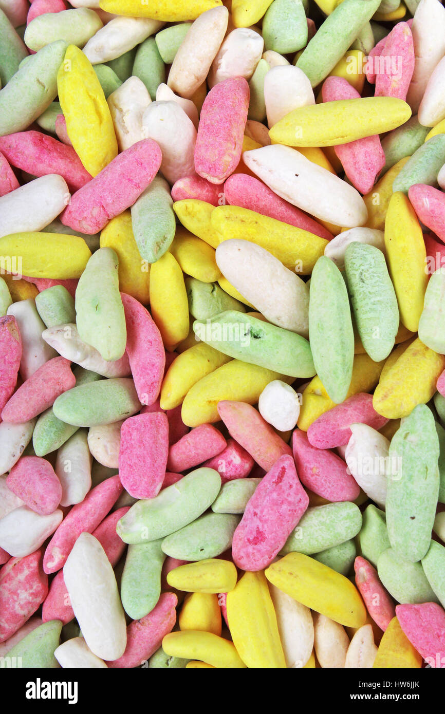 Candy from puffed rice grains Stock Photo - Alamy