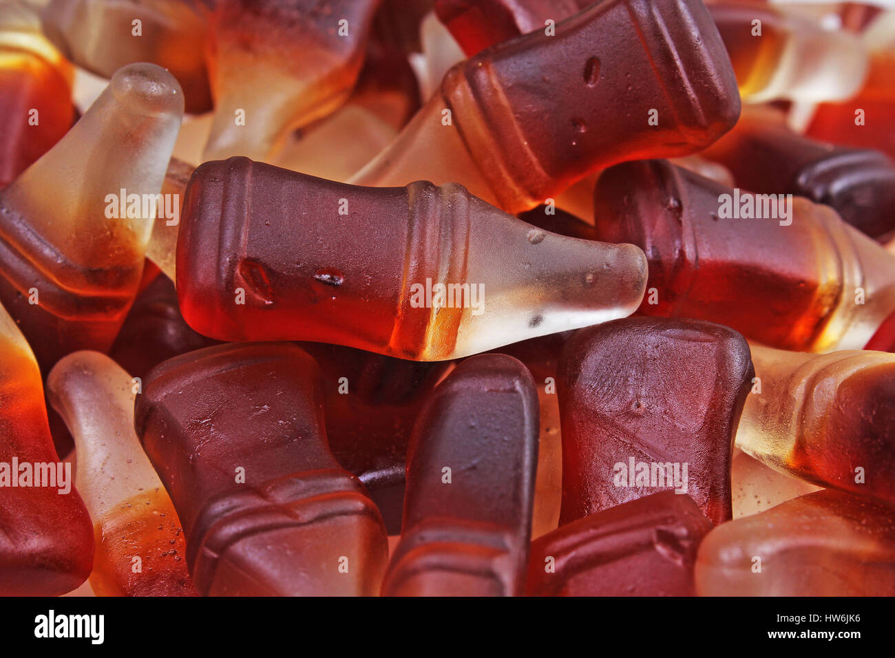 Cola shaped gum candy. Gummy candy Stock Photo - Alamy