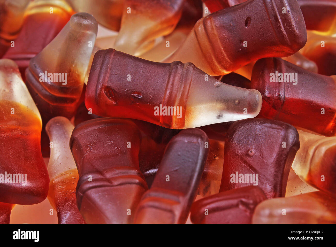 Cola shaped gum candy. Gummy candy Stock Photo - Alamy