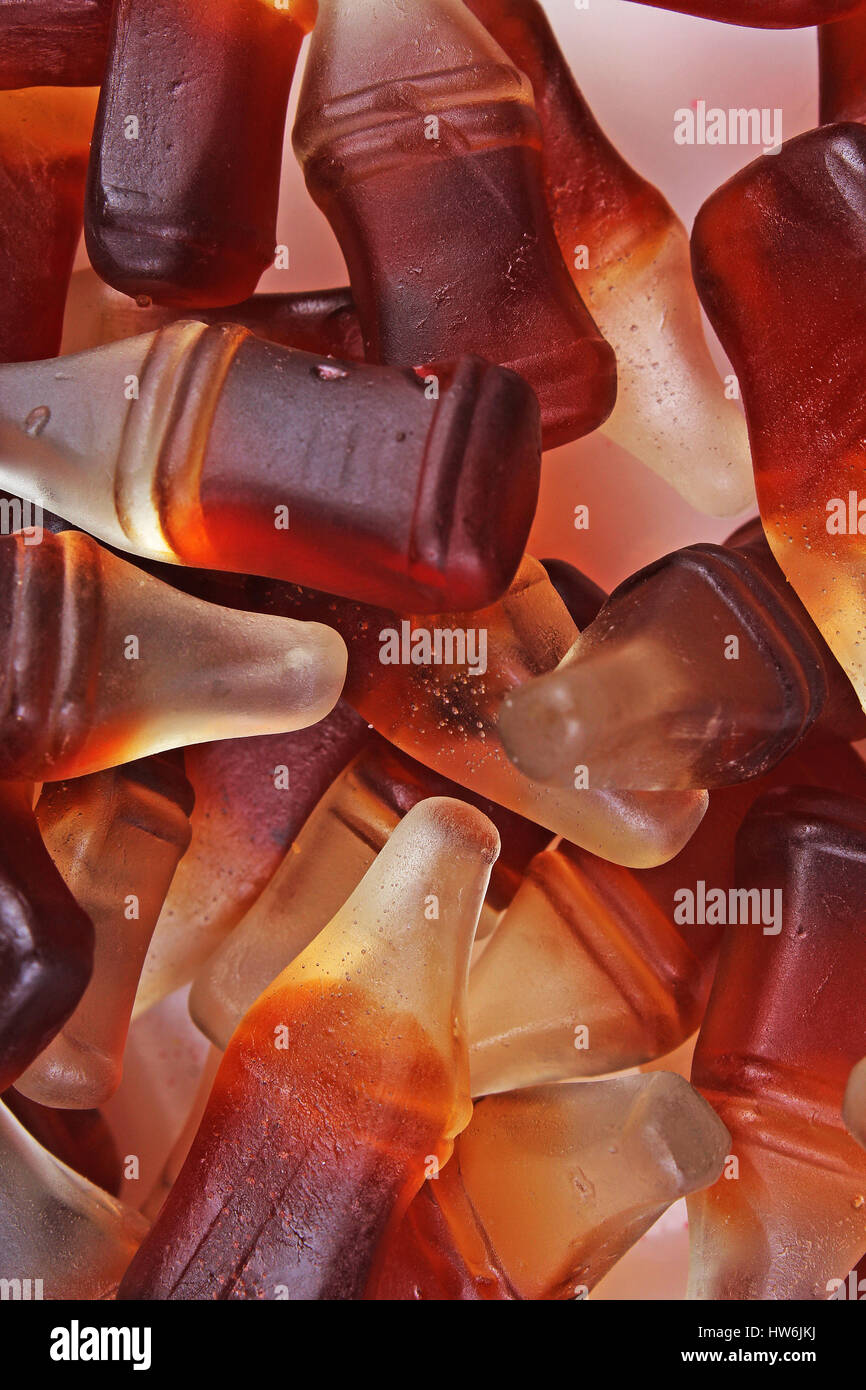 Cola shaped gum candy. Gummy candy Stock Photo - Alamy