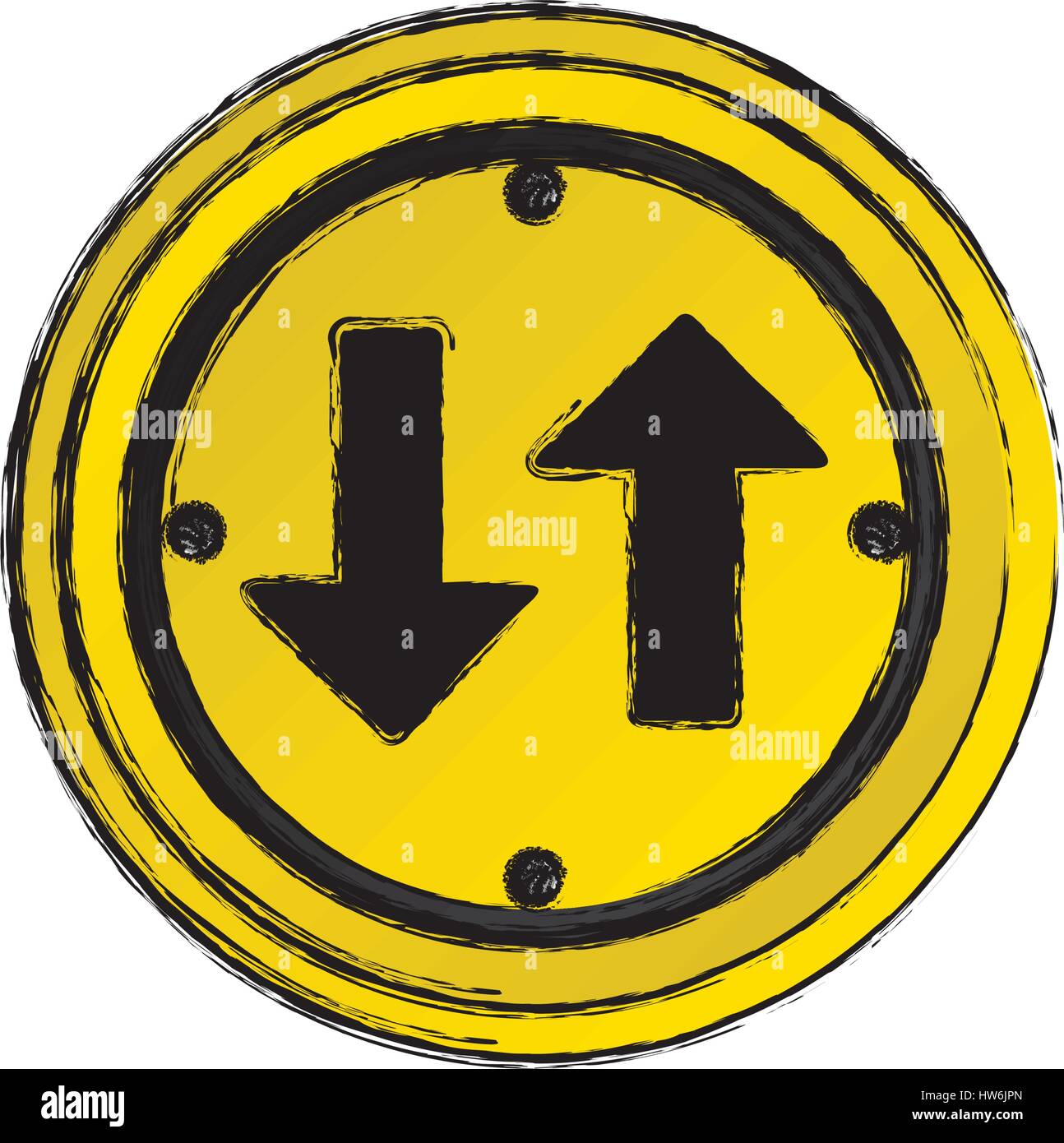 around emblem sign with arrow Stock Vector Image & Art - Alamy