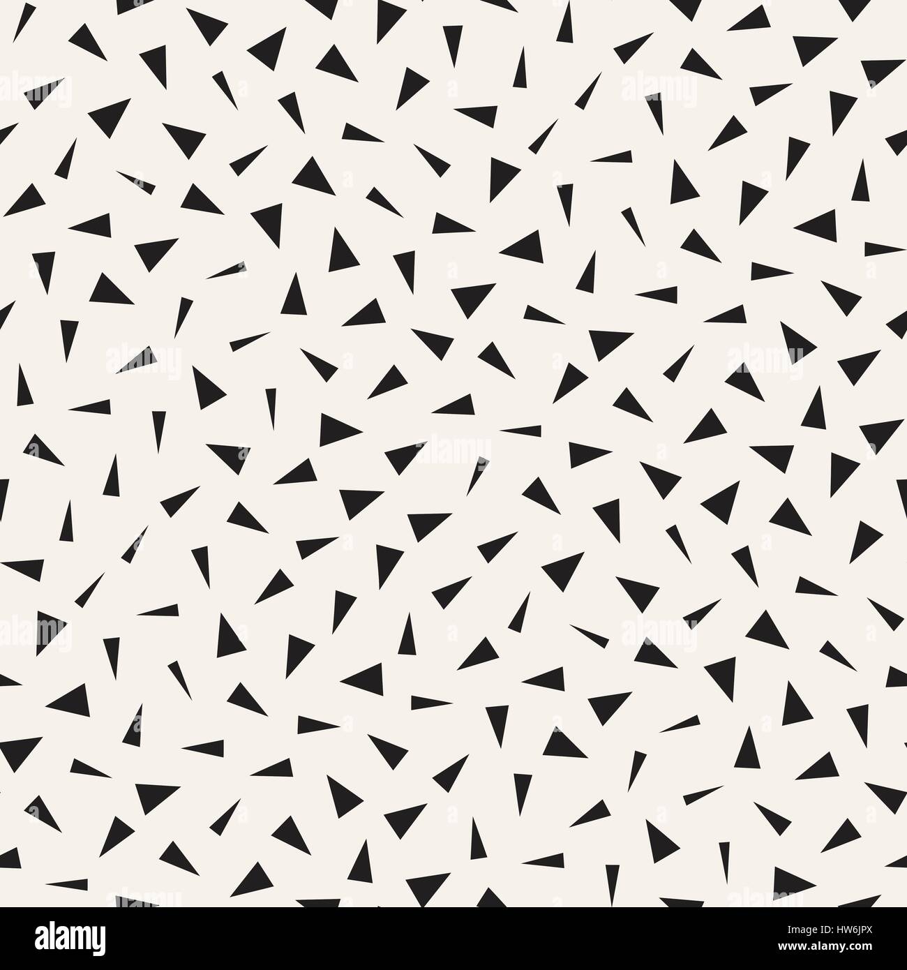 Trendy Texture With Scattered Geometric Shapes. Vector Seamless Pattern ...